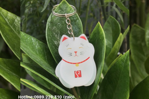 Móc Khóa Nhựa Dẻo Con Mèo